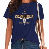 UNISHE Women's Cowgirls Wild West Retro Western Star Print Graphic ...