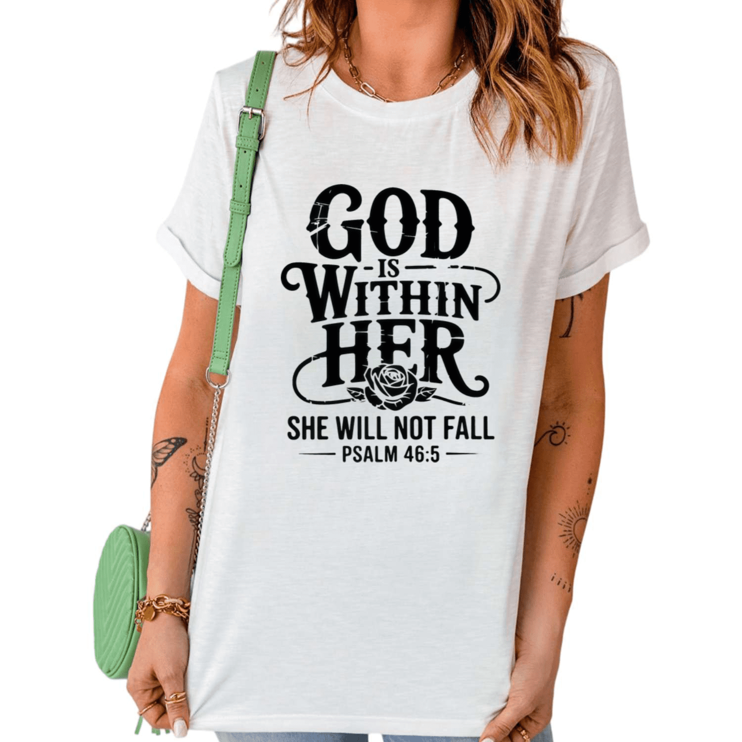 UNISHE Women's "God Is Within Her She Will Not Fall Psalm 46:5 ...