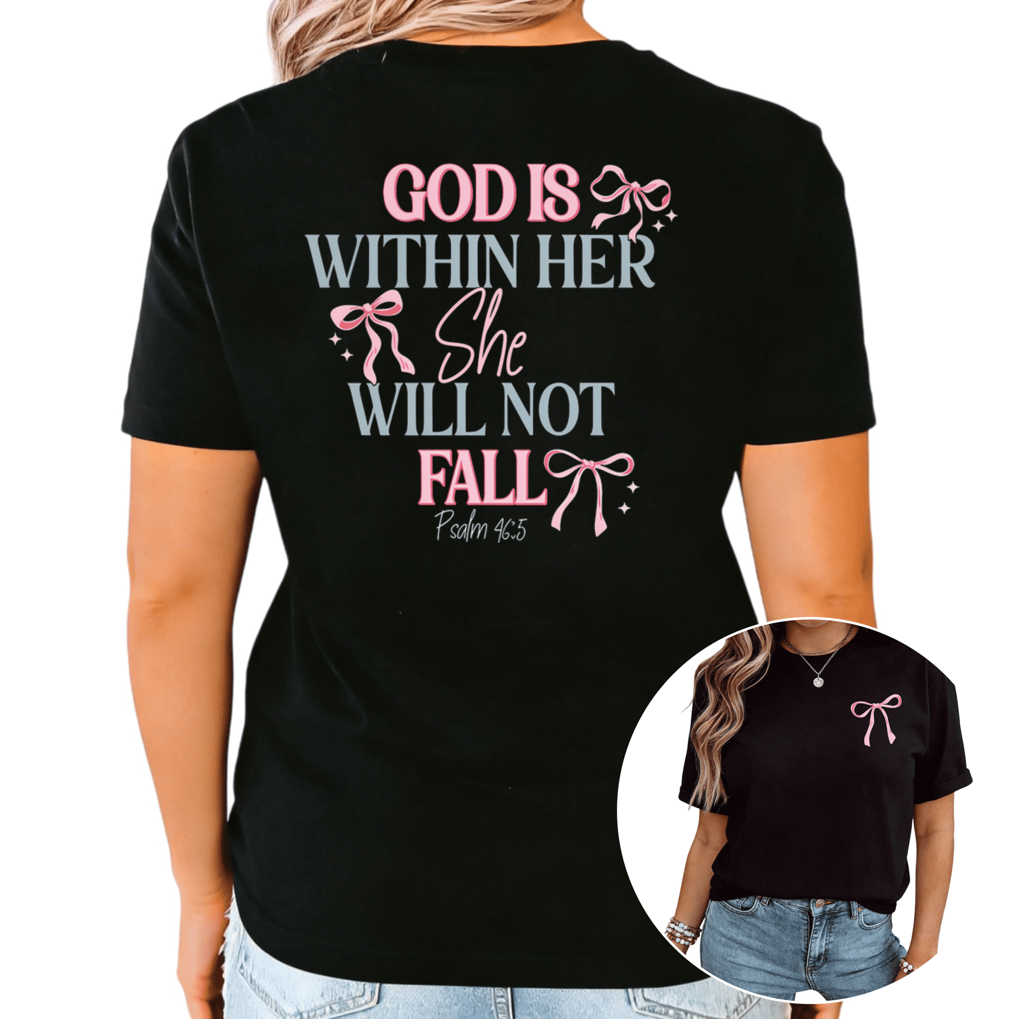 UNISHE Women's "God Is Within Her She Will Not Fall Psalm 46:5 ...