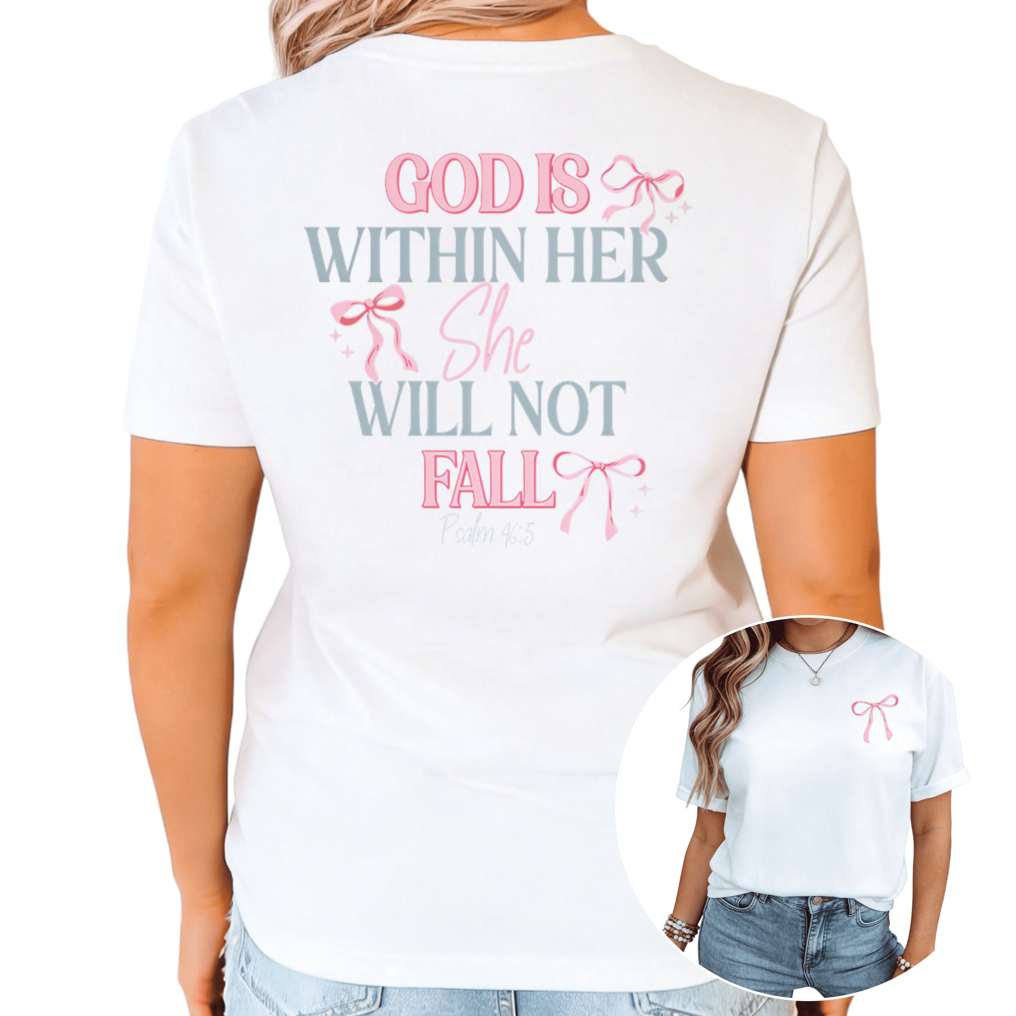 UNISHE Women's "God Is Within Her She Will Not Fall Psalm 46:5 ...