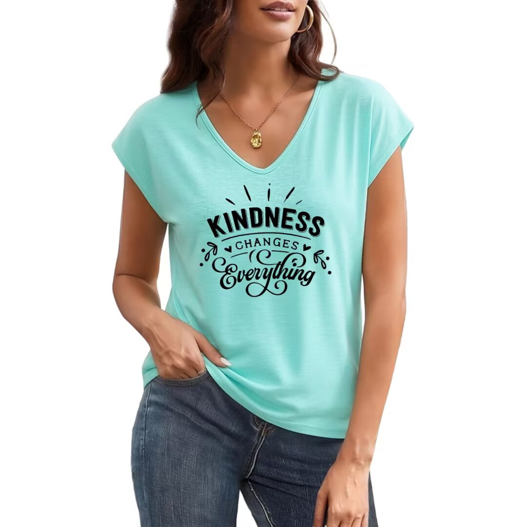UNISHE Women's Kindness Changes Everything Inspirational Quote Graphic ...