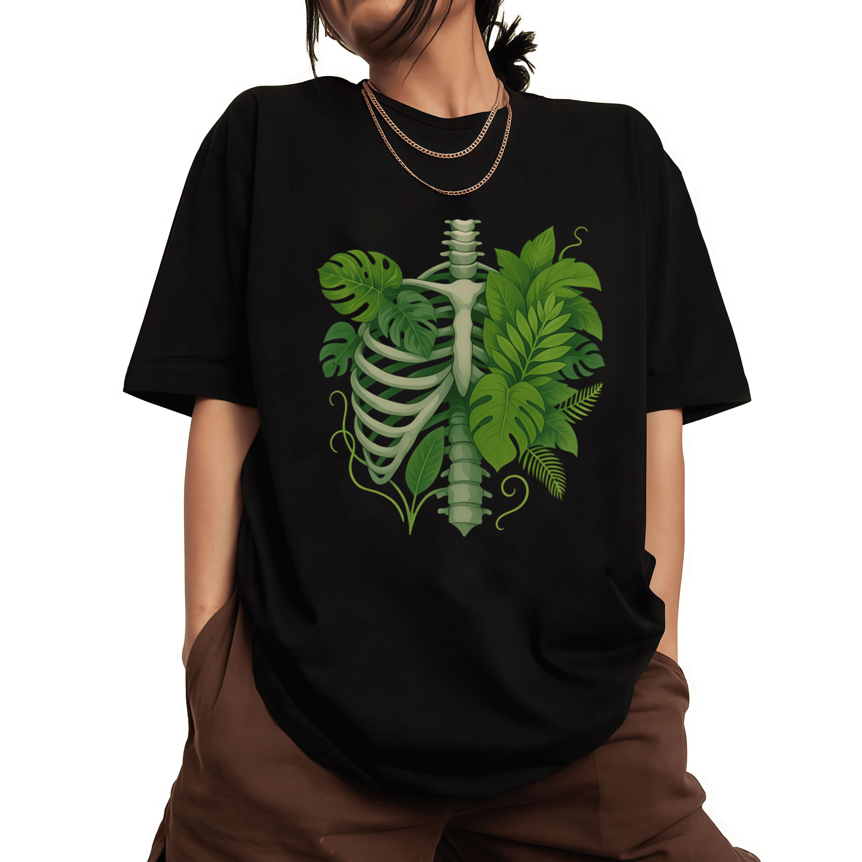 UNISHE Womens Botanical Thorax Nature Statement Graphic Short Sleeve ...