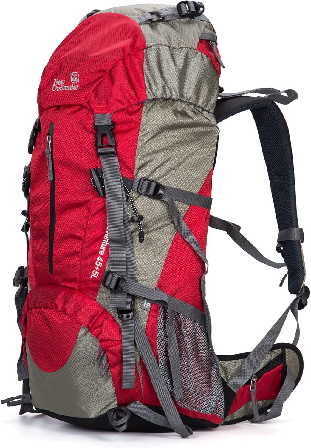 UNISTRENGH Hiking Backpack Nylon Water-resistant 50 Liter Backpacking ...