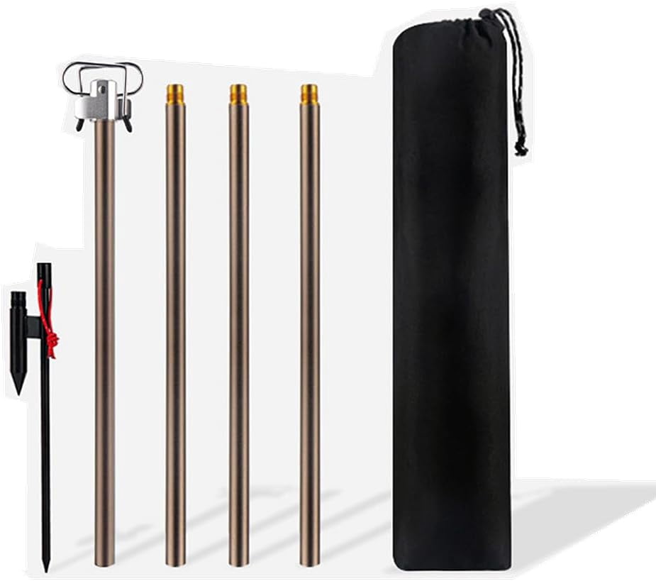UNISTRENGH Lantern Stand Pole Outdoor Camping Folding Lamp Holder Hook ...