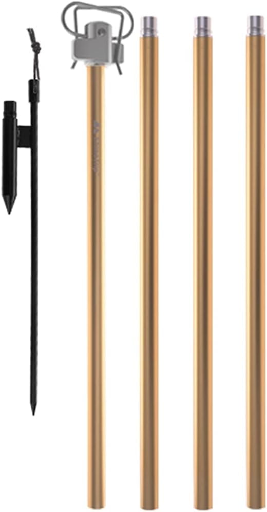 UNISTRENGH Lantern Stand Pole Outdoor Camping Folding Lamp Holder Hook ...