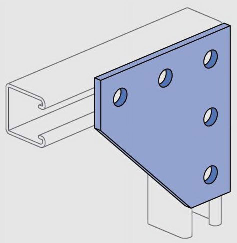 UNISTRUT P1873-HG, Channel Flat Plate Fitting, Hot Dip Galvanized Steel ...