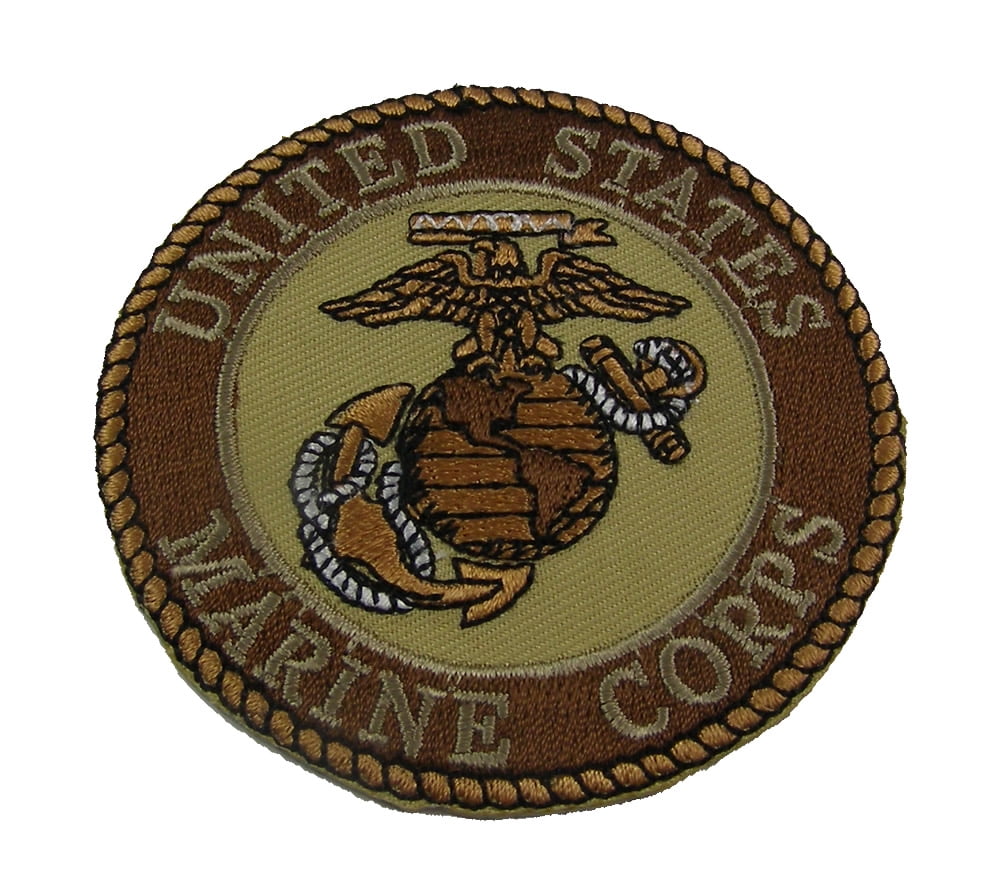 UNITED STATES MARINE CORPS 3" ROUND PATCH - Desert Color - Veteran ...