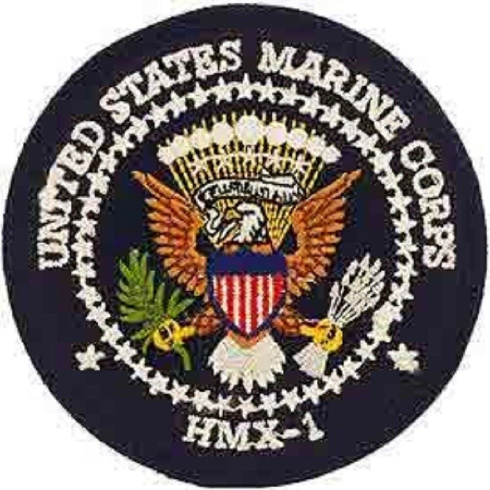 UNITED STATES MILITARY PATCH, USA MARINE CORPS HMX-1 LOGO - Embroidered ...