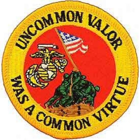 UNITED STATES MILITARY PATCH, USMC UNCOMMON VALOR WAS A COMMON VIRTUE ...
