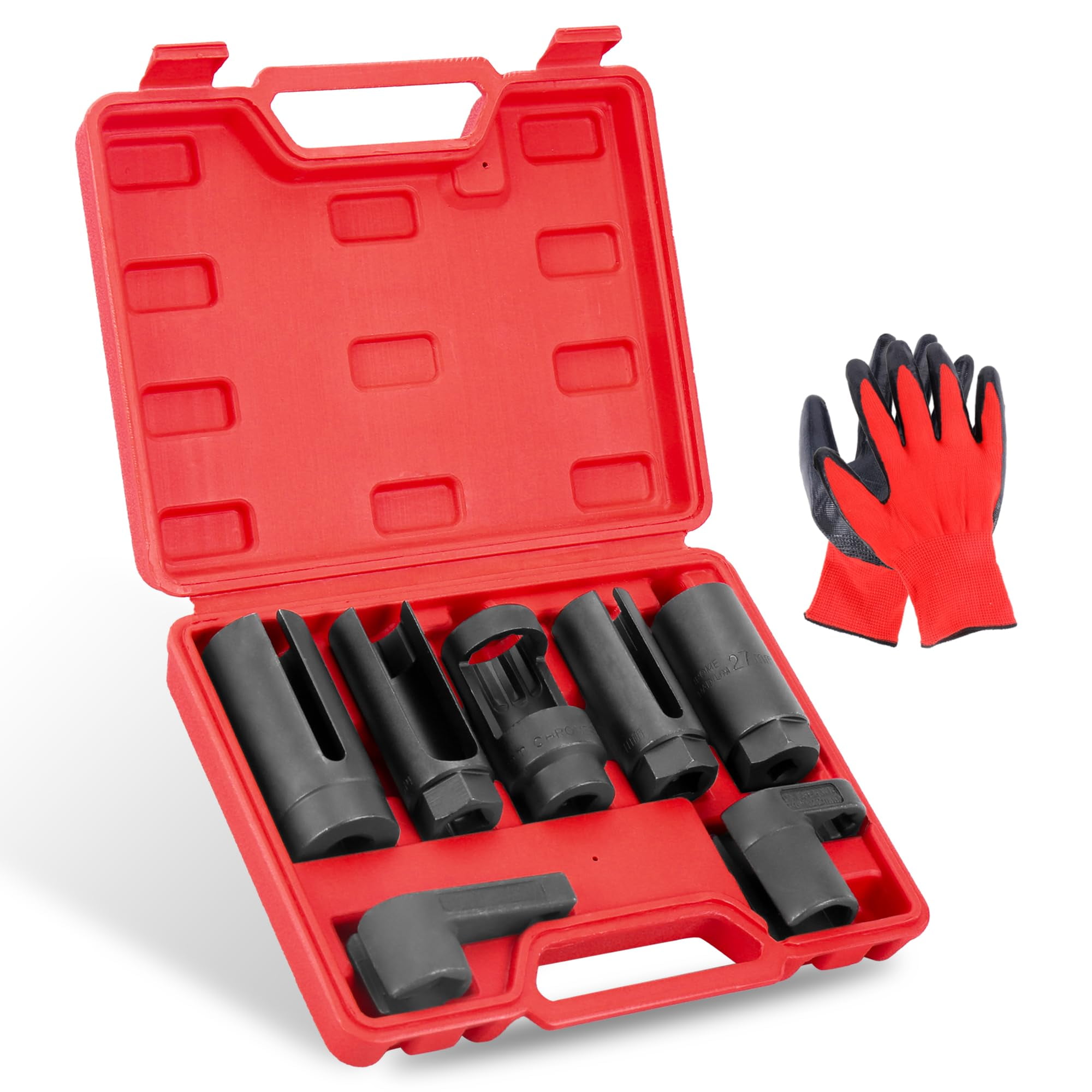 UNITHUB 9Pcs Automotive Oxygen Sensor Socket Set and Oil Pressure ...