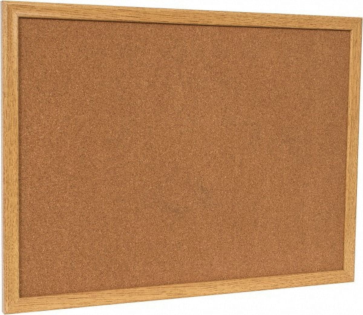 UNIVERSAL 24" Wide x 18" High Open Cork Bulletin Board Wood Frame ...