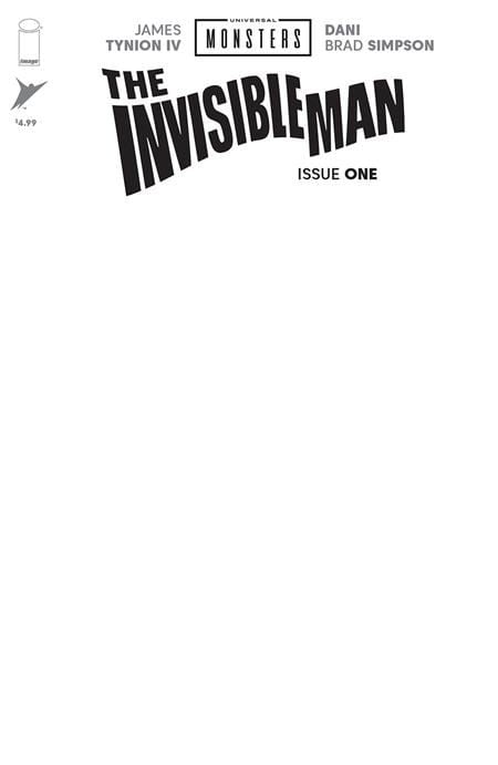 UNIVERSAL MONSTERS THE INVISIBLE MAN #1 (OF 4) CVR H BLANK SKETCH VAR ...