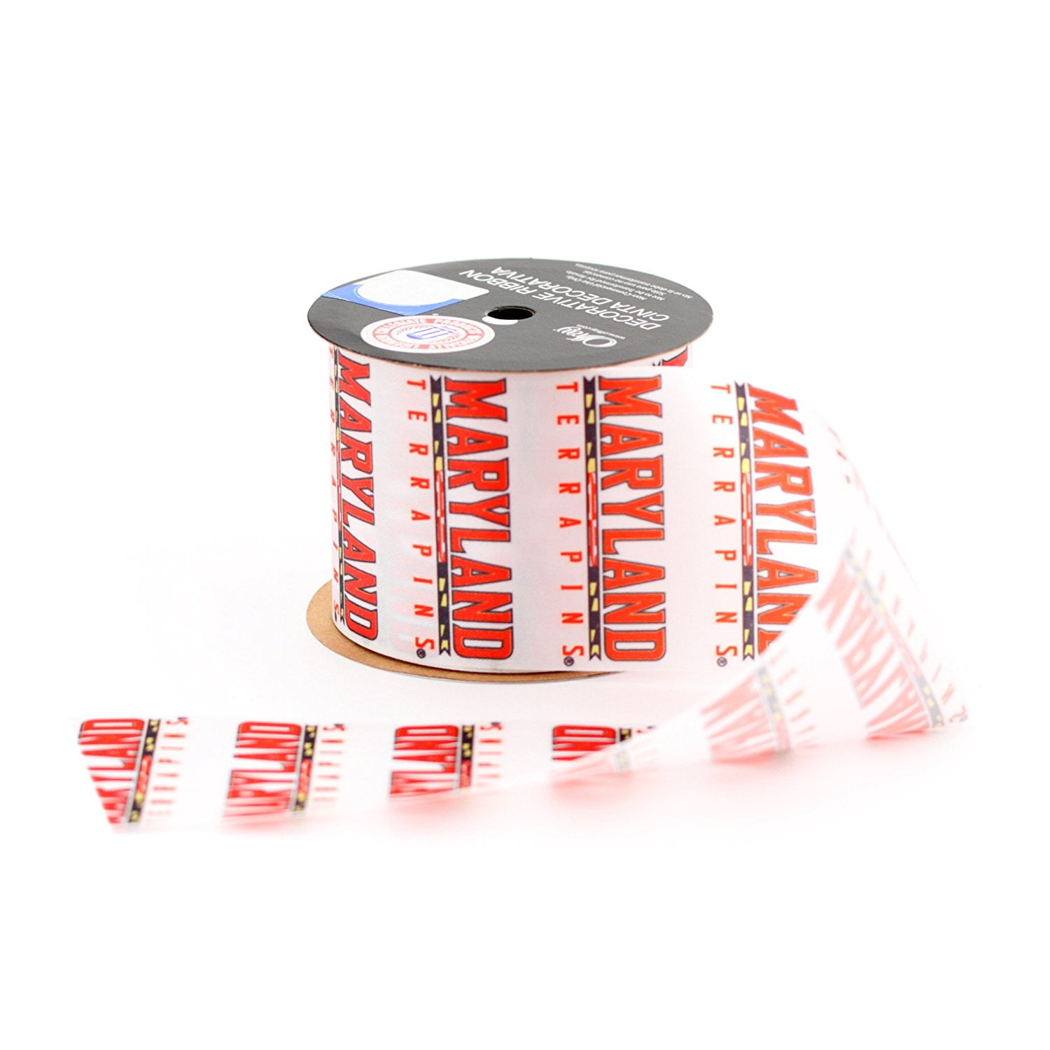 University of Maryland Ribbon- Maryland Terrapins NCAA Strip Gift Wrap ...
