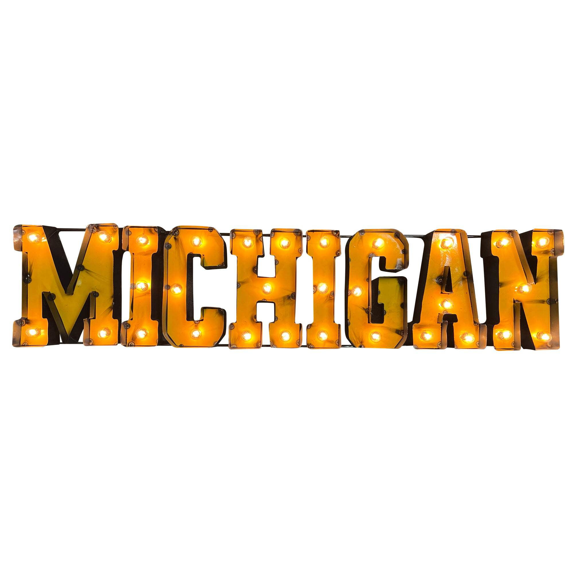 UNIVERSITY OF MICHIGAN ILLUMINATED RECYCLED METAL WALL DECOR - Walmart.com