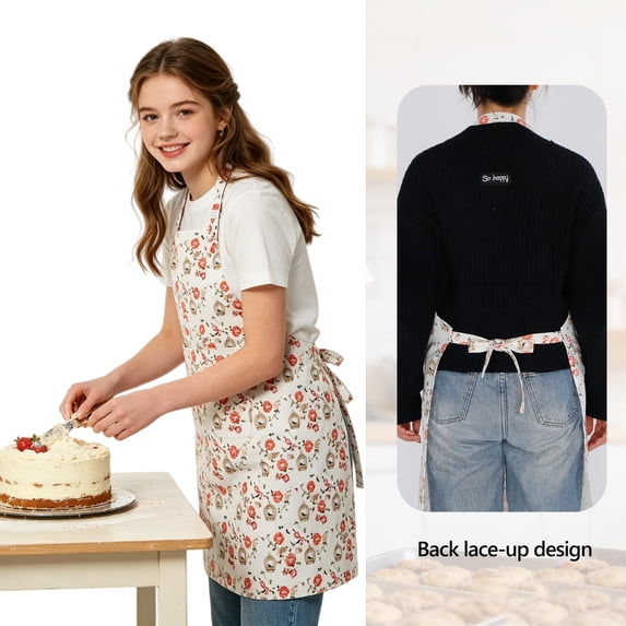 UNIWELL 1pc Adjustable Bib Aprons with 2 Pockets, Durable Kitchen ...