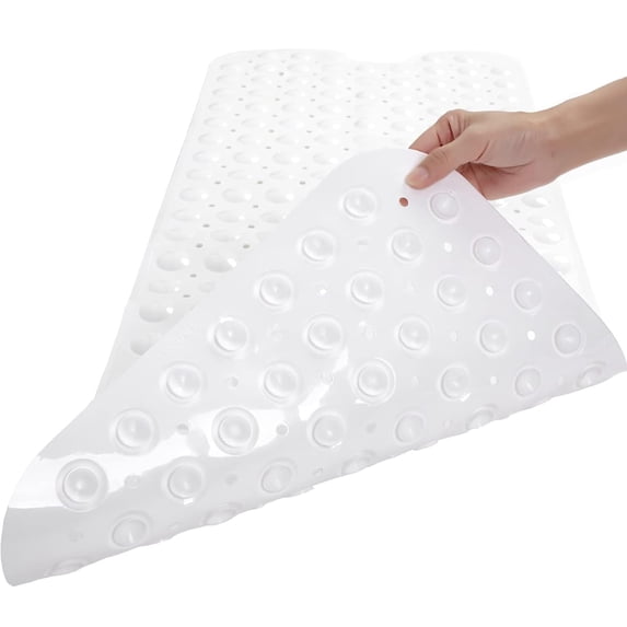 UNIWELL Bathtub Mat with Suction Cups , 40*16inch Non Slip PVC Shower ...