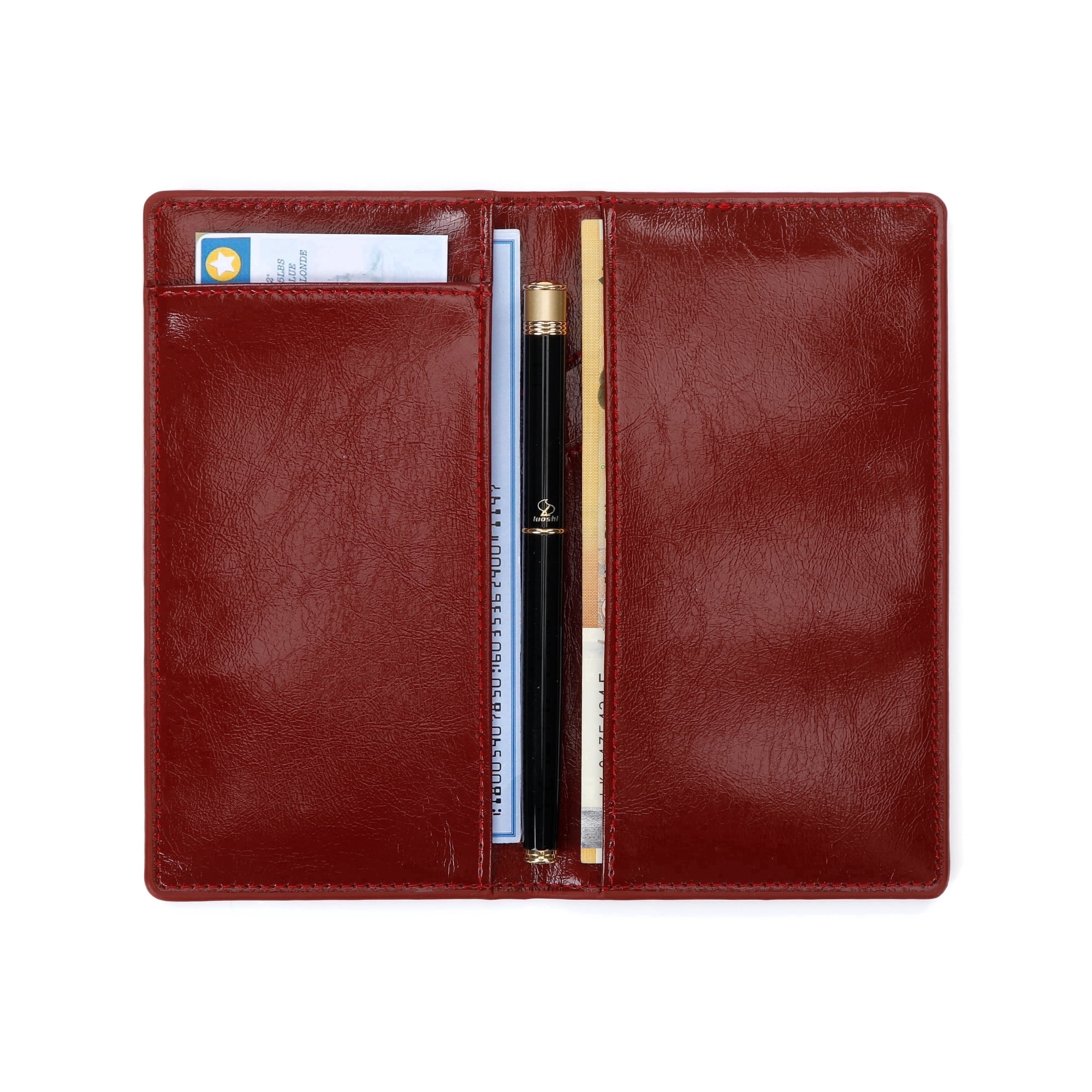 UNIWELL Leather Checkbook Holder for Personal Checks – Standard ...