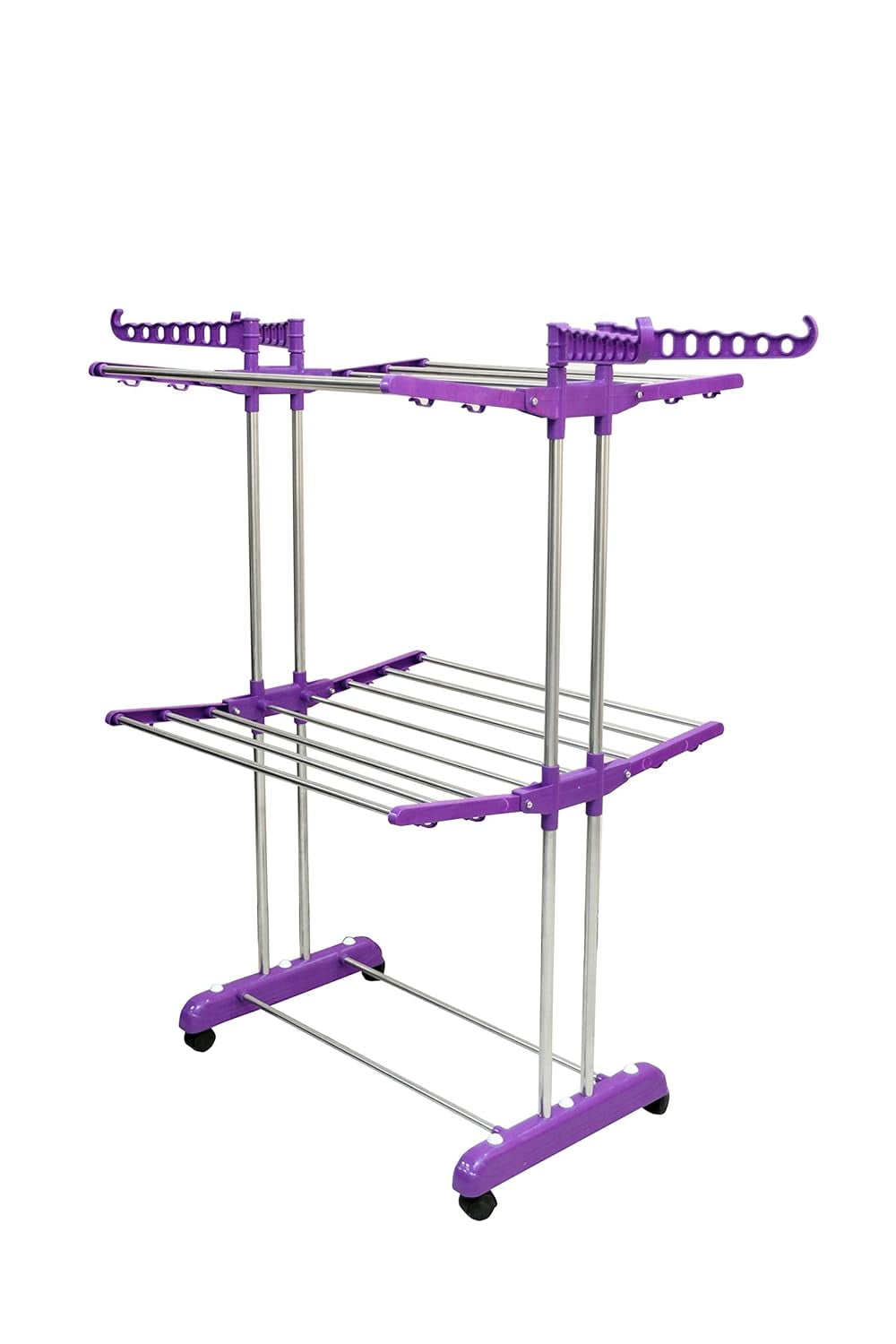 UNIZONE Stainless Steel Foldable Cloth Dryer Stand Double Rack Cloth ...
