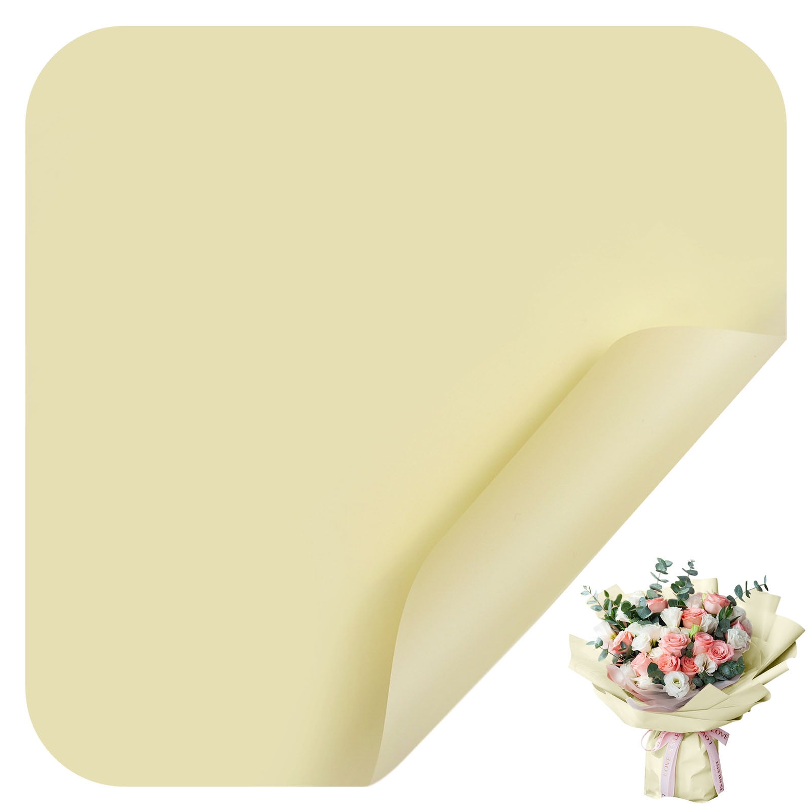 UNLLLL 1 Pack of Bouquet Wrappers, 20 Pcs Translucent Flower Wrapping ...