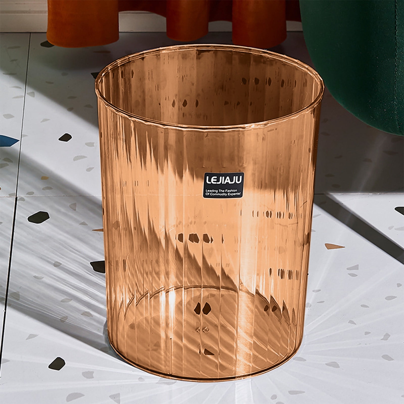 UNLLLL 12 Litre Household Light Translucent Waste Bin Basket Suitable ...