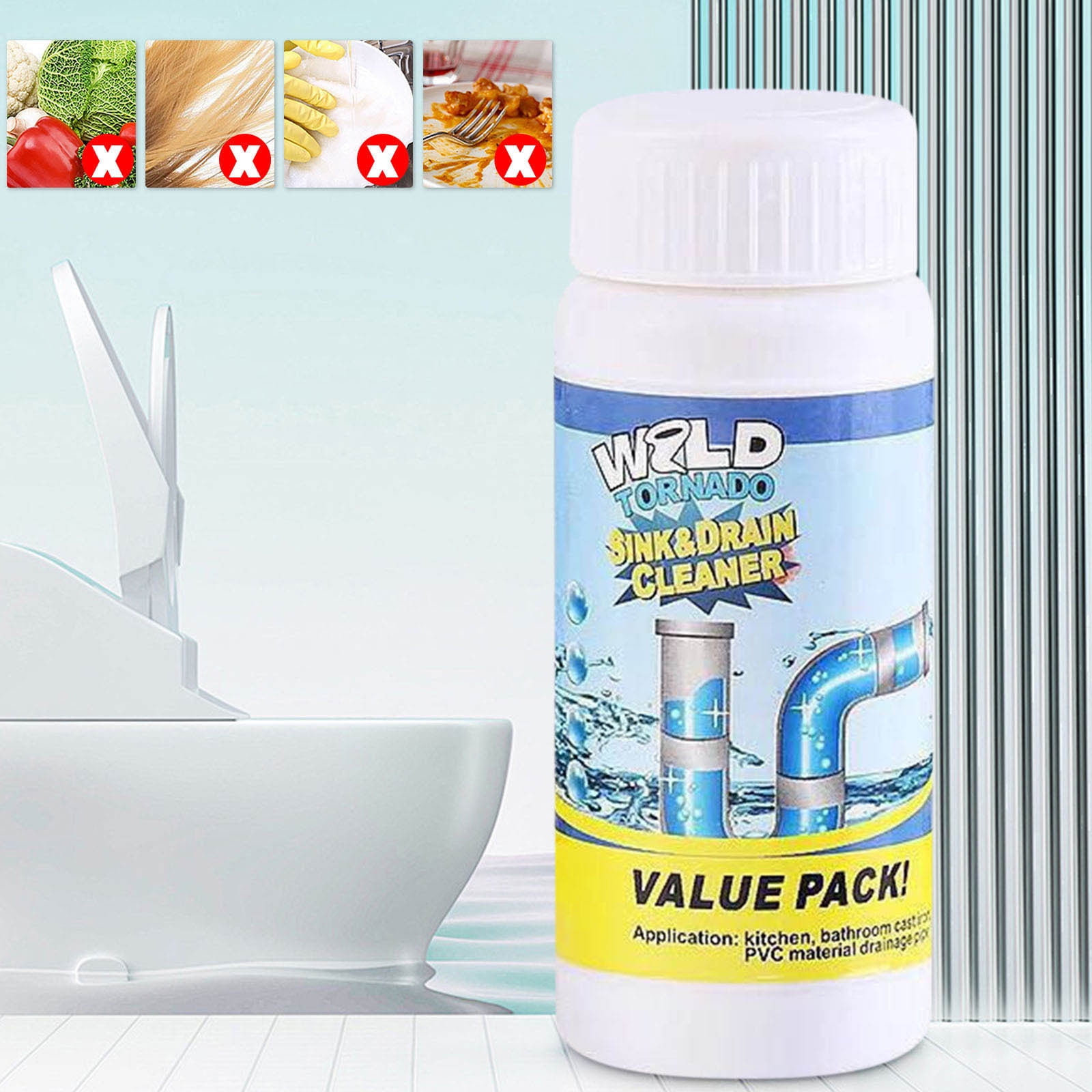 UNLLLL 7Pcs Fast Foam Toilet Cleaners, 110g Bubble Pipe Clearing, Quick ...