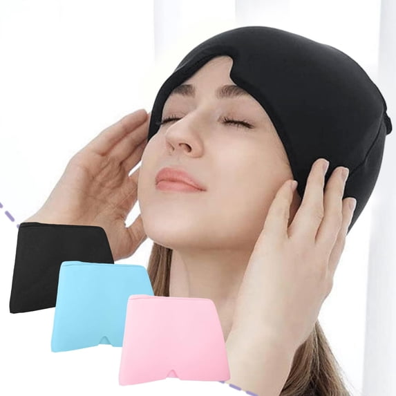 UNLLLL Cold Hot Compress Gel Mask, Reusable Solid Hydrogel Half Face ...