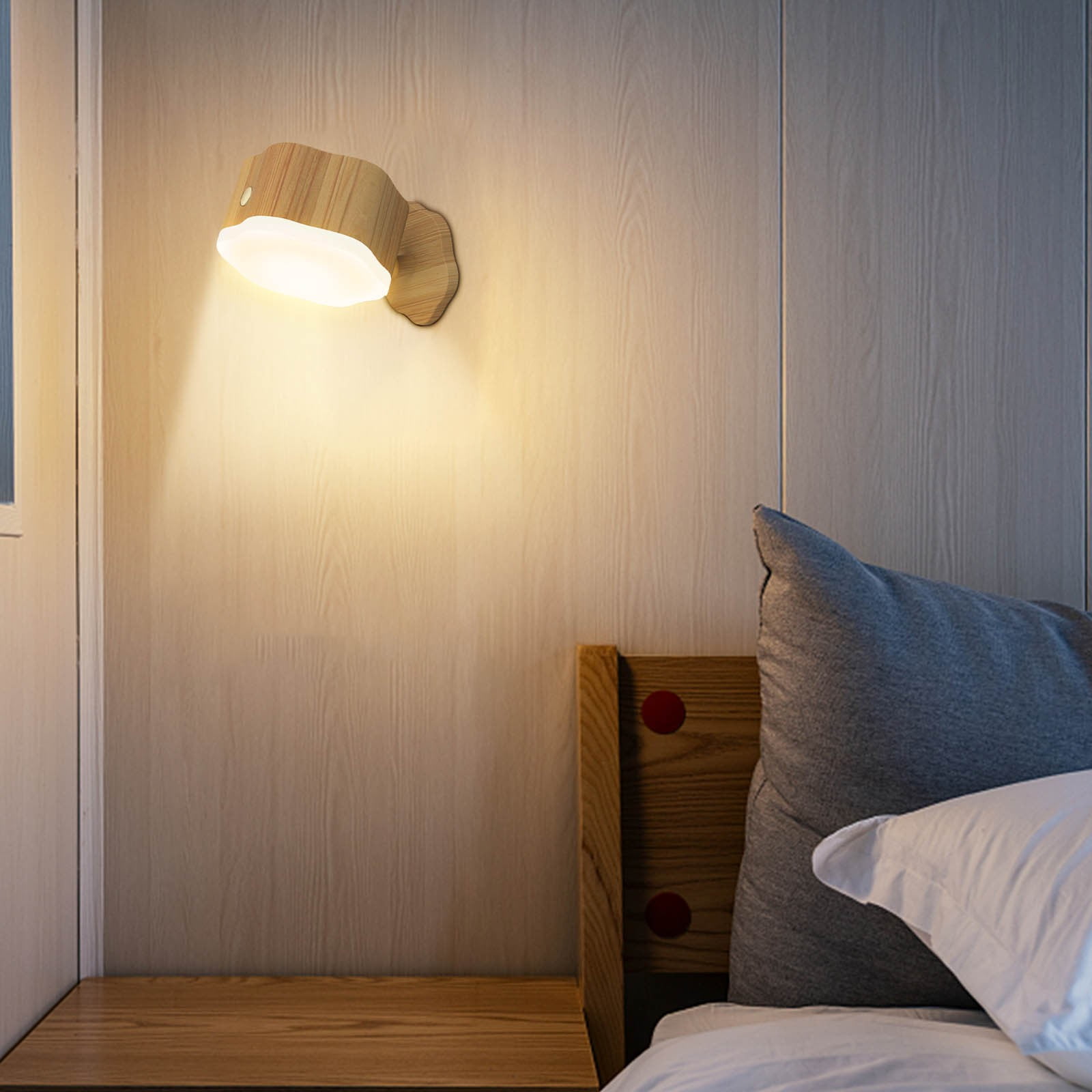 UNLLLL Creative Mirror Front Light, Rotatable Eye Protection Desk Light ...