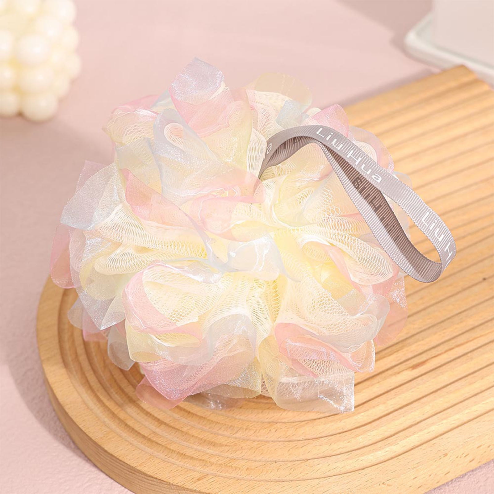 UNLLLL Dream Colorful Bath Flower Ball, Bubbles Rich Bath Ball, Bath ...
