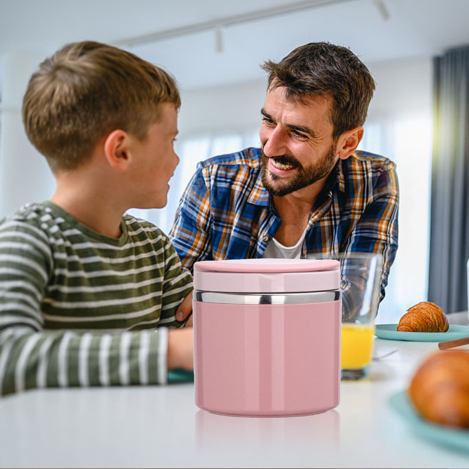 UNLLLL Hot Container With Handle, 1000ml Stainless Steel Food Heating ...