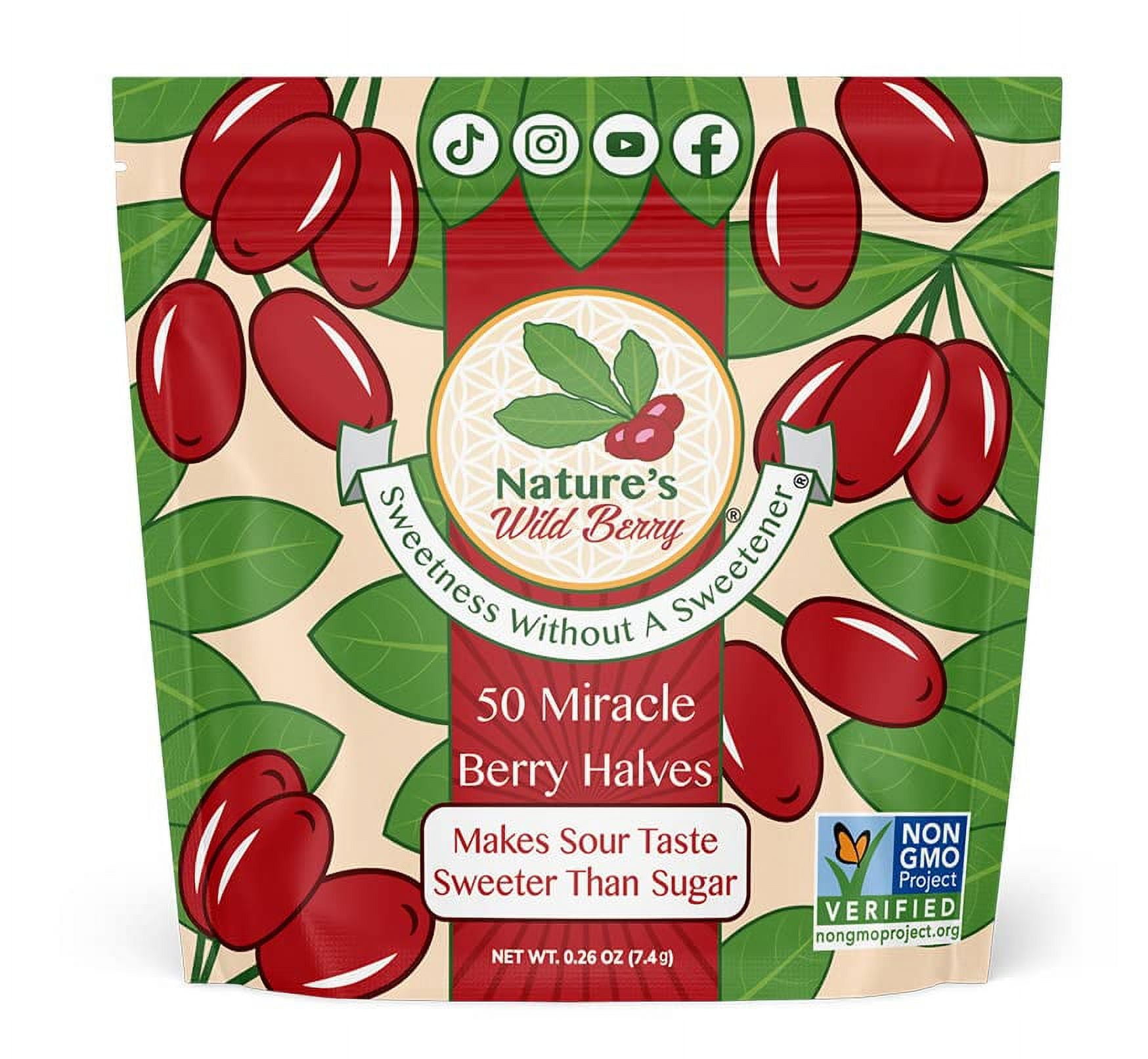 UNLOCK HIDDEN FLAVORS | 50 Premium Miracle Berry Halves by Natures Wild ...