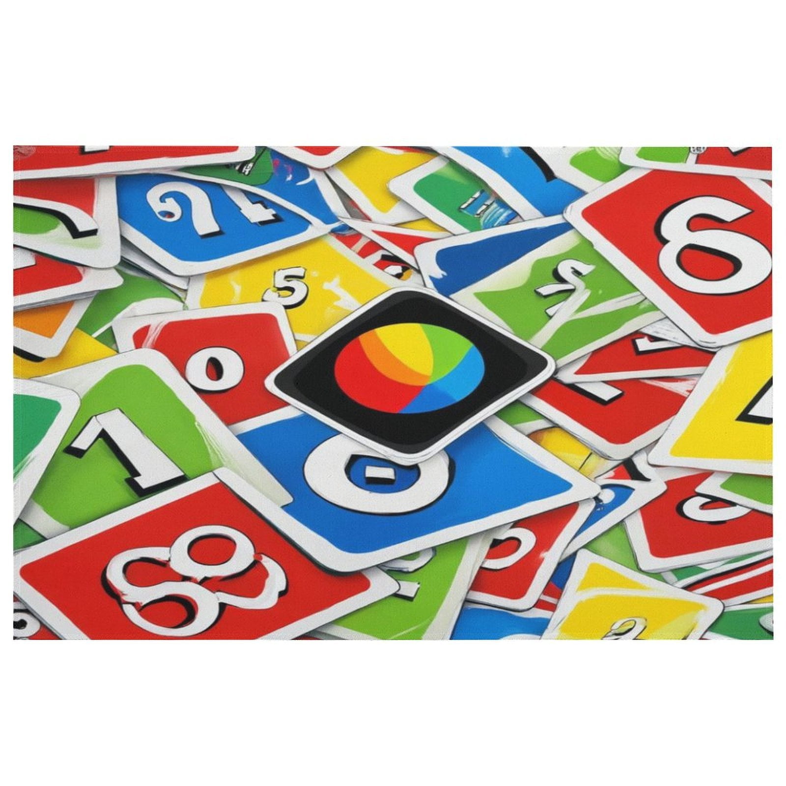 UNO Card Adult Home Decor Bedroom Living Room Crystal Velvet Carpet ...