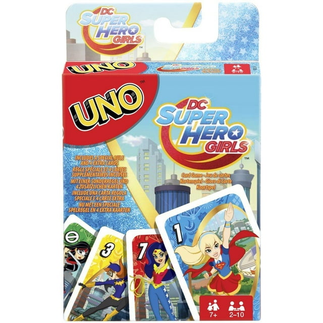 UNO DC Super Hero Girls Card Game - Fun Family Game - Walmart.com