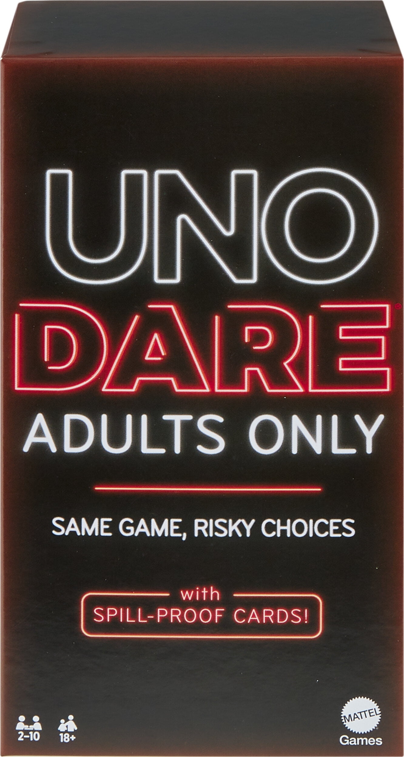 UNO Dare Adults Only Card Game, 2-10 Players, Waterproof Cards and Dice ...