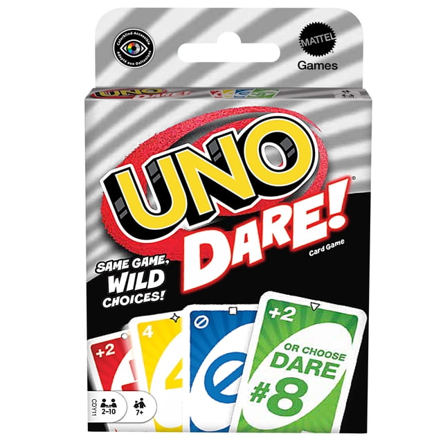 UNO Dare Family Night Card Game with Playing Deck Set - 3 Challenging ...