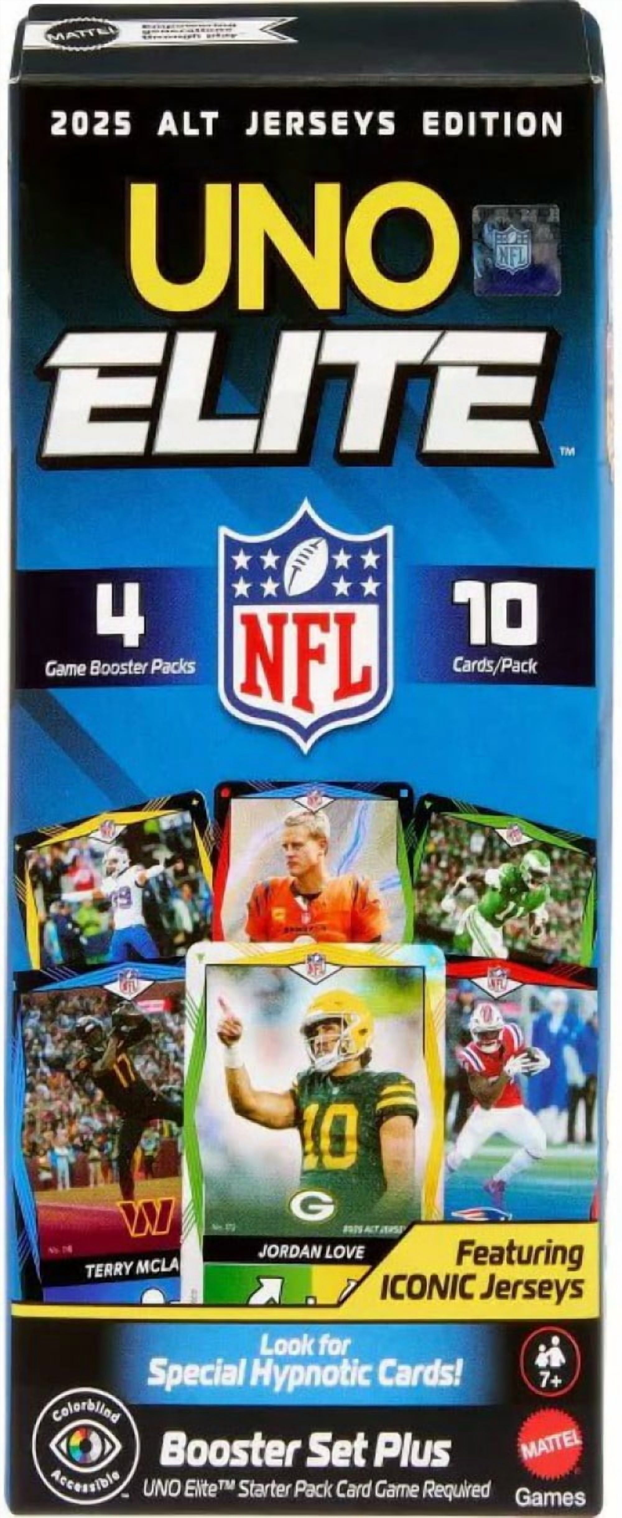 UNO Elite NFL 2025 Alt Jerseys Edition Football Booster Set Plus ...