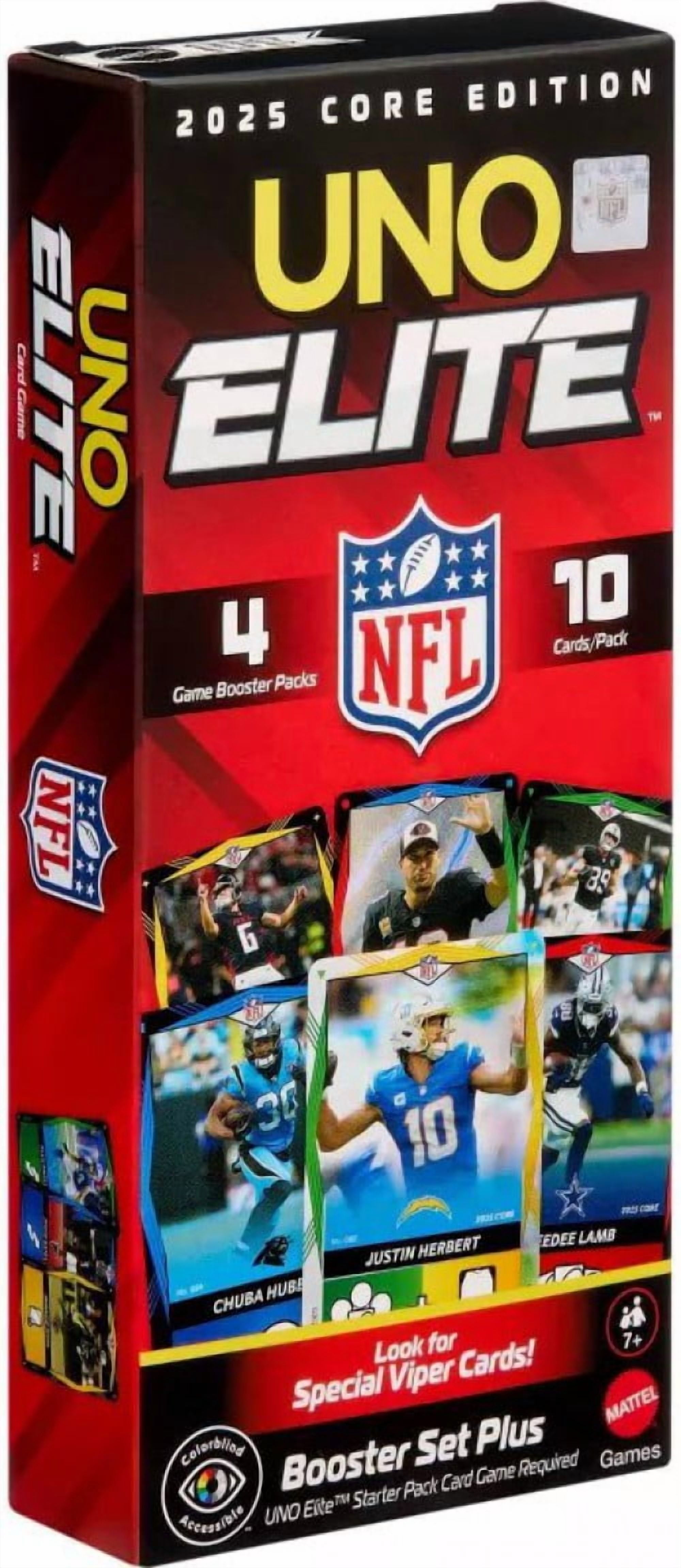 UNO Elite NFL 2025 Core Edition Booster Set Plus (40 Cards) - Walmart.com