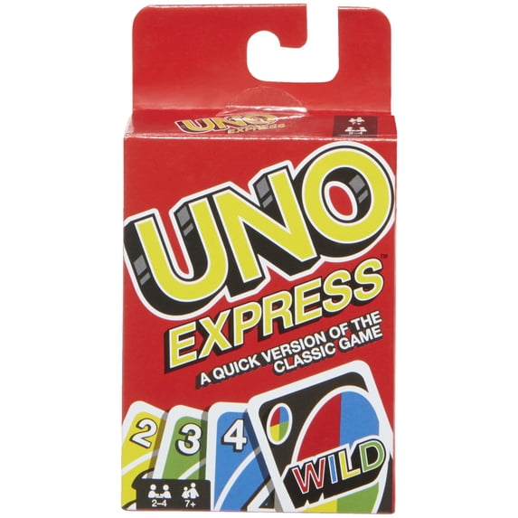 UNO, Card Game, Express Portable Version, 56 Cards for Fast Play ...