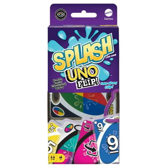 UNO Flip! Splash Water-Resistant Card Game - Double-Sided Deck for Kids ...