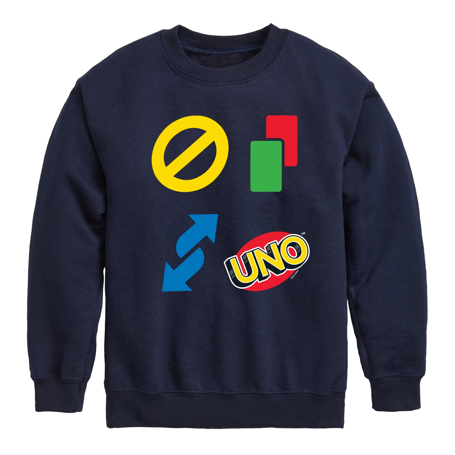 UNO Icons - Toddler And Youth Crewneck Fleece Sweatshirt - Walmart.com