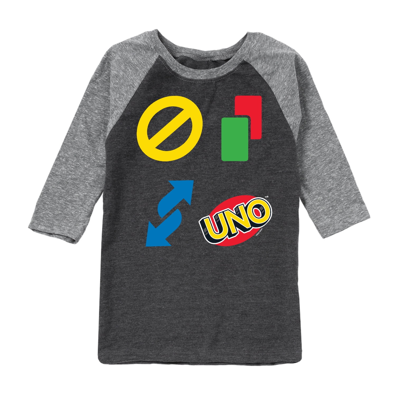 UNO Icons - Toddler And Youth Raglan Graphic T-Shirt - Walmart.com