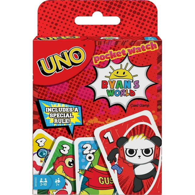 UNO Ryan's World Card Game for Kids with Colorful Images from Ryan's ...