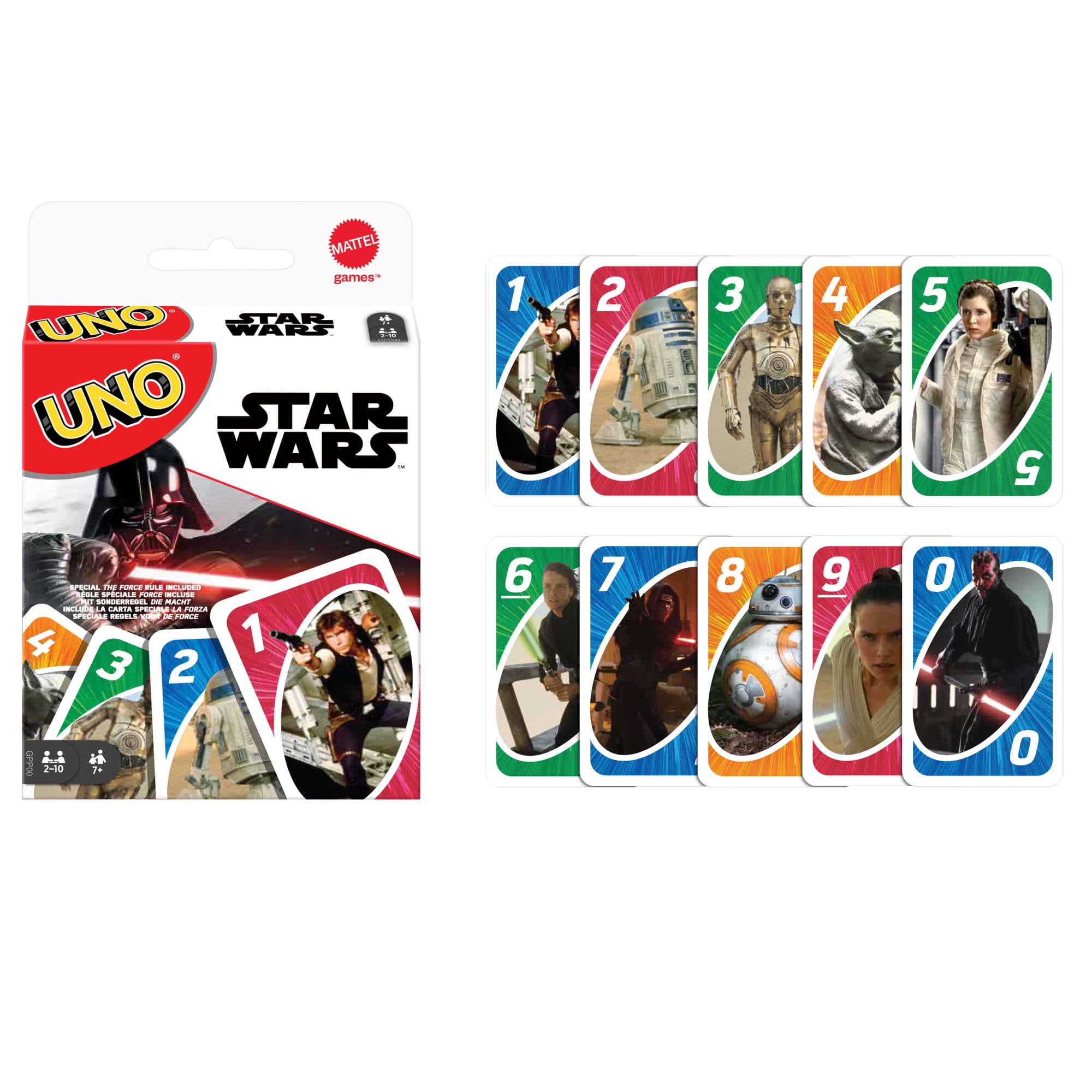 UNO Star Wars Playing Card Game, Perfect for Kids & Family, 2-10 ...