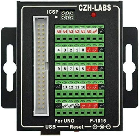 UNO Terminal Block Breakout Module with Aluminum Enclosure, for UNO R3 ...