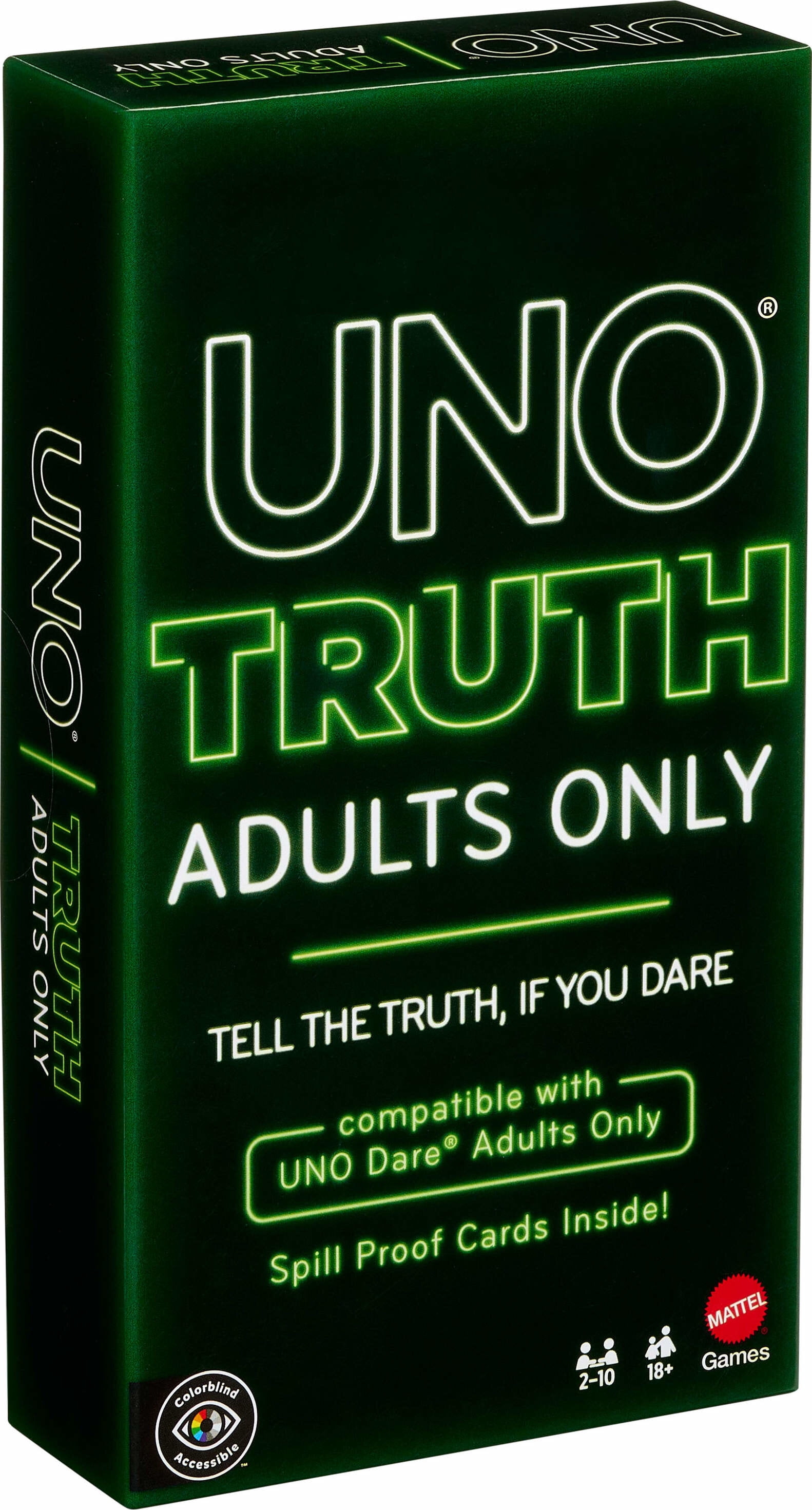 UNO Truth Adults Only Card Game, 4-Level Raciness Play for Travel, Dorm ...