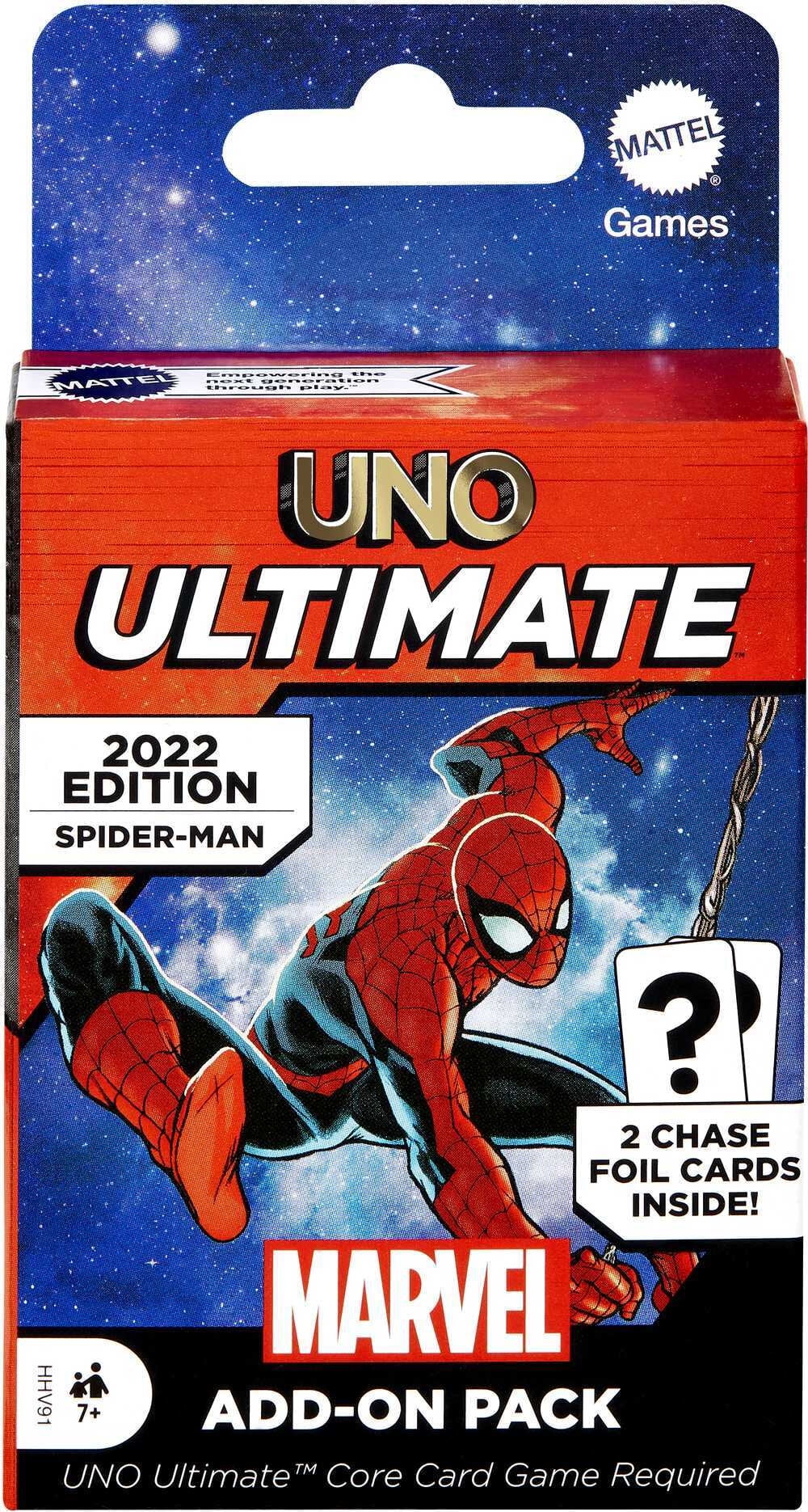 UNO Ultimate Marvel Card Game Add-On Pack with Spider-Man Character ...