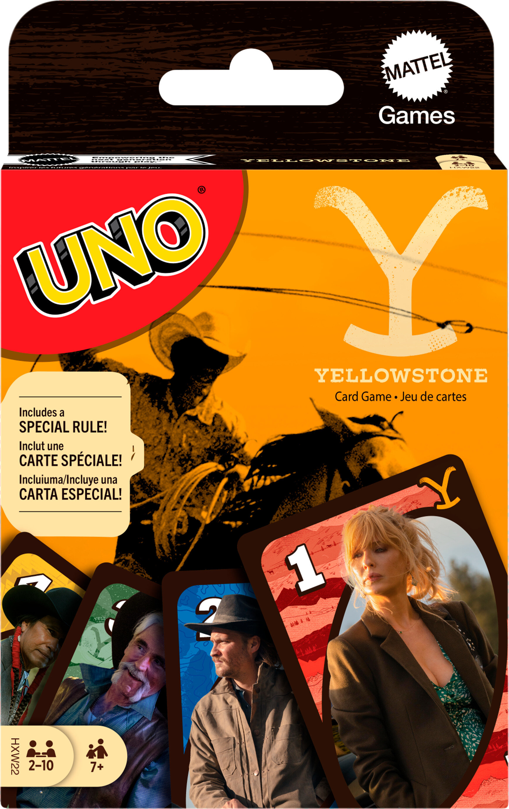 UNO Yellowstone Card Game for Kids, Adults & Family Night with Deck ...