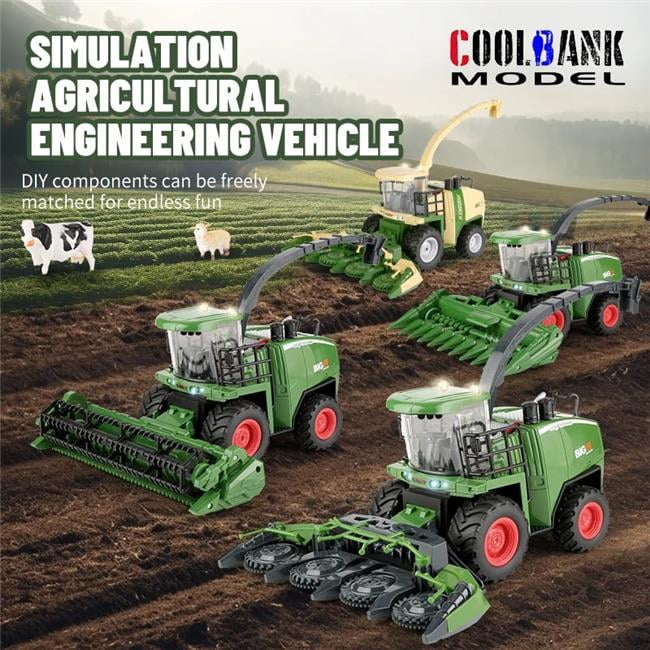 UNO1RC NM61135 1-24 Fun DIY Kids Toys RC Multi Functional Harvester ...