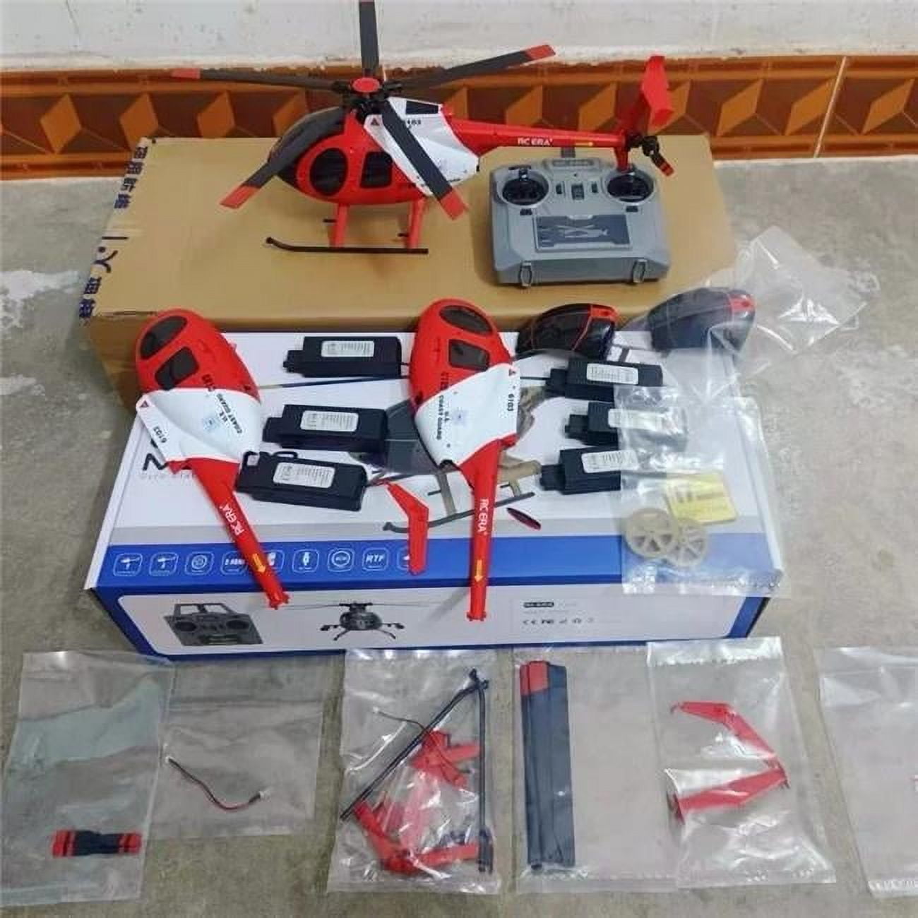 UNO1RC 1-28 C18 RC Era 9 Bird RC Helicopter Tusk Md500 Dual Brushless ...