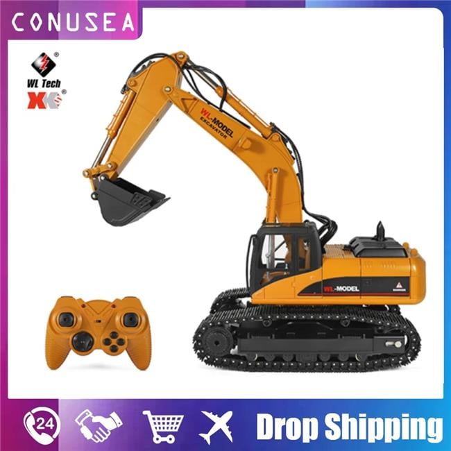 UNO1RC NM62490 1 by 16 RC Excavator 23 Channel Caterpillar Truck 2.4G ...