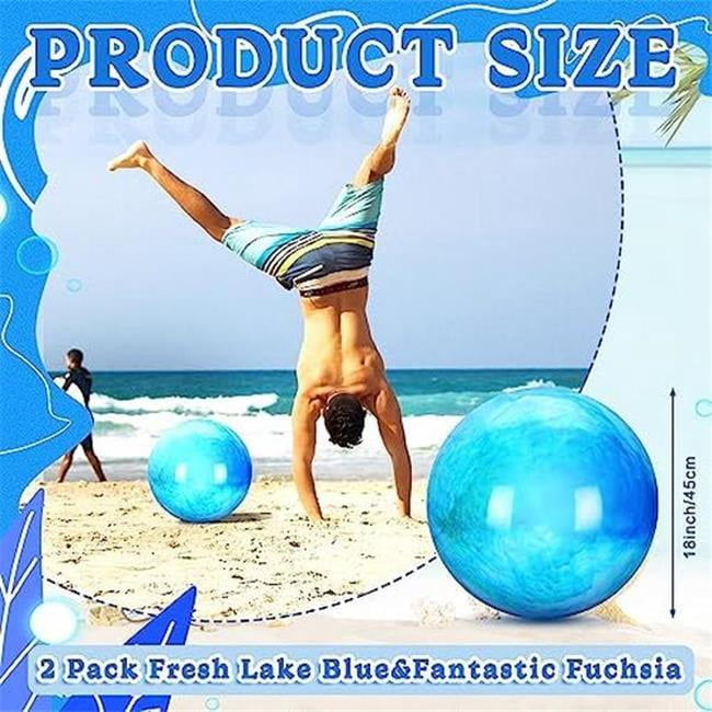 UNO1RC 15 x 18 in. Inflatable Rubber Playground Sensory Balls, Blue ...